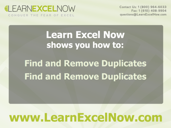 Excel Essentials How To Remove Duplicates In Excel Video Learn 4701